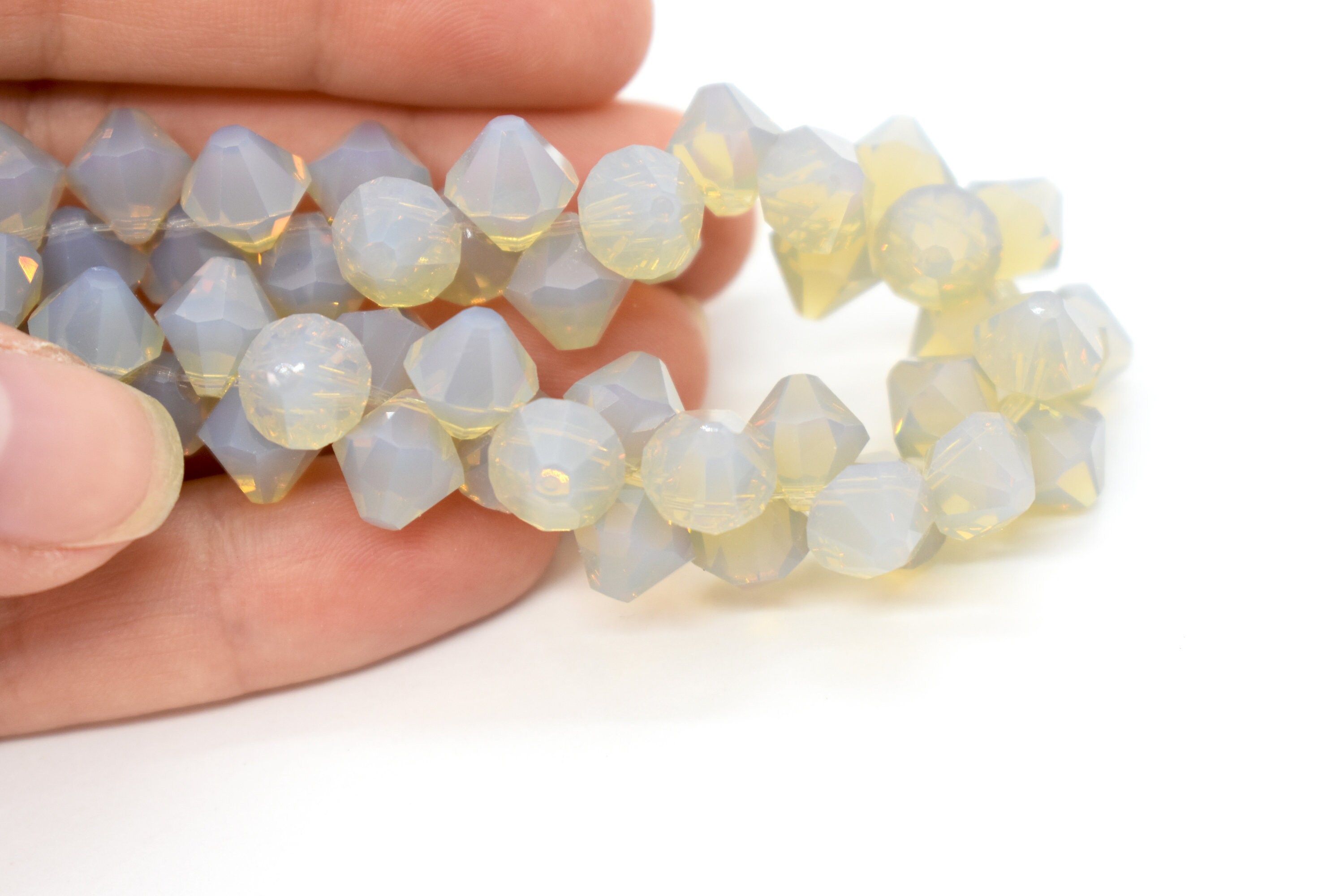 Light Grey Opal 6301 Gray Swarovski Crystal Top Drilled | Etsy