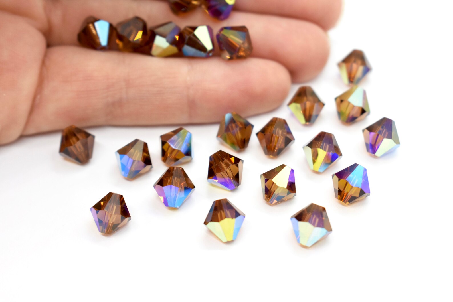 Smoked Topaz AB 5301/5328 Brown Multi Color Swarovski - Etsy
