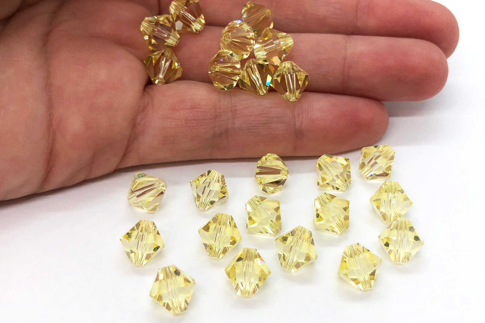 Jonquil 5301/5328 - Yellow Swarovski Crystal Bicone Beads, 5mm, 8mm ...