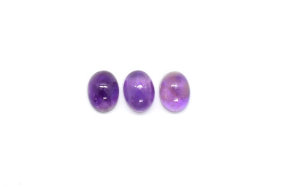 Amethyst natural Oval Flat Back Gemstone Cabochons for | Etsy