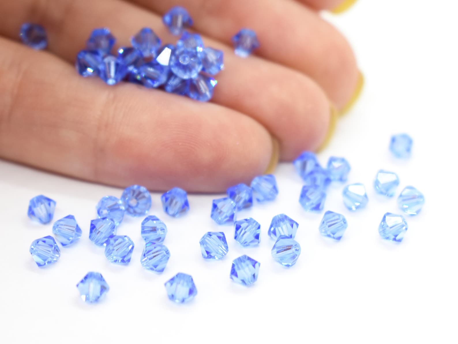 Medium Sapphire 5301/5328 Blue Swarovski Crystal Bicone | Etsy