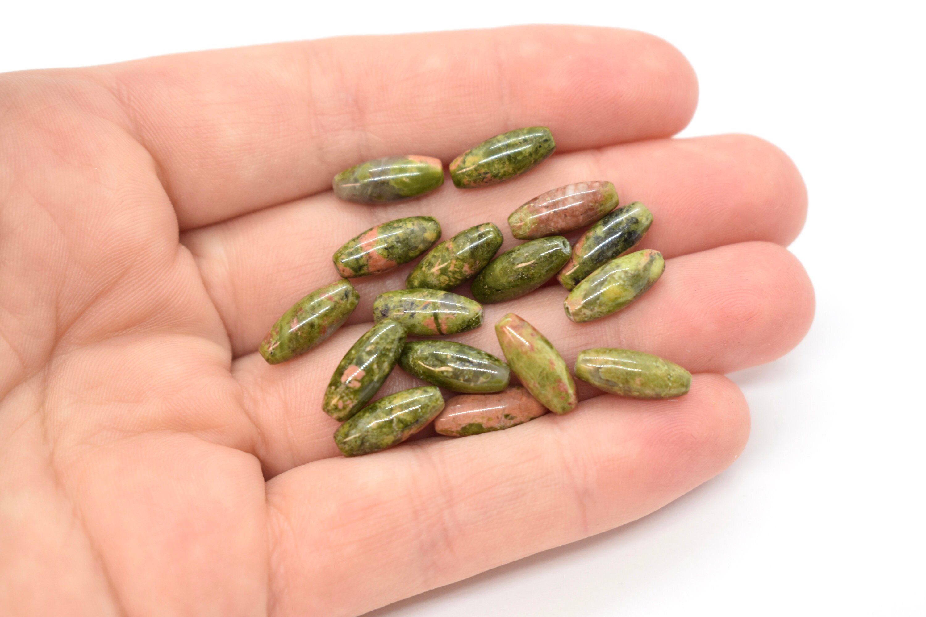 Unakite Natural A Grade Rice Oval Gemstone Beads 4x6mm | Etsy