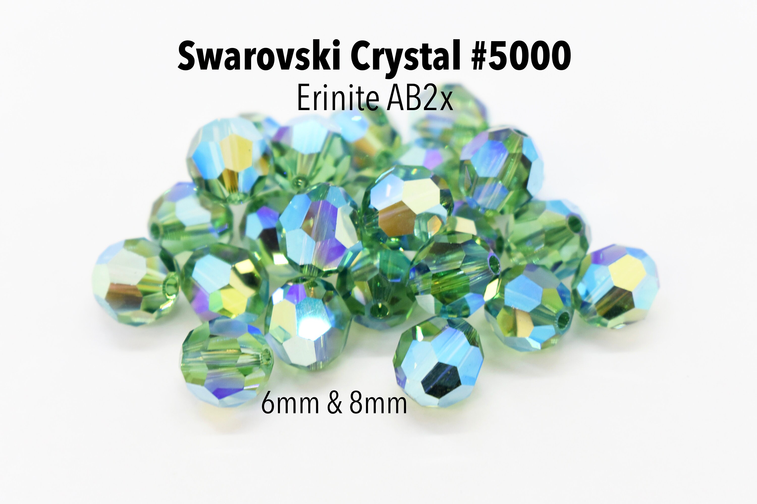 Erinite Ab2x 5000 Swarovski Crystal Round Beads 6mm 8mm - Etsy