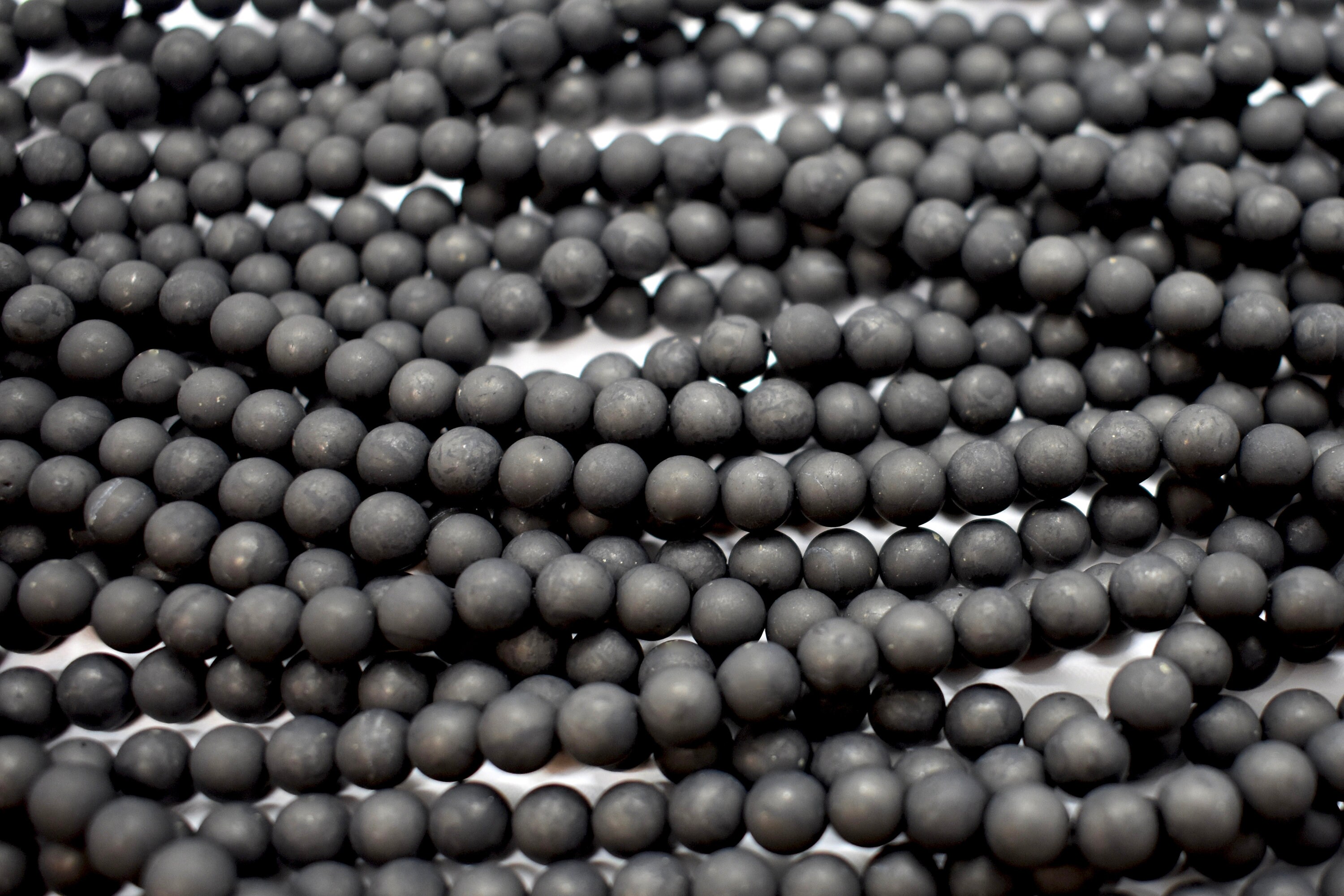 Shungite Matte natural Smooth Round Gemstone Beads 10mm - Etsy