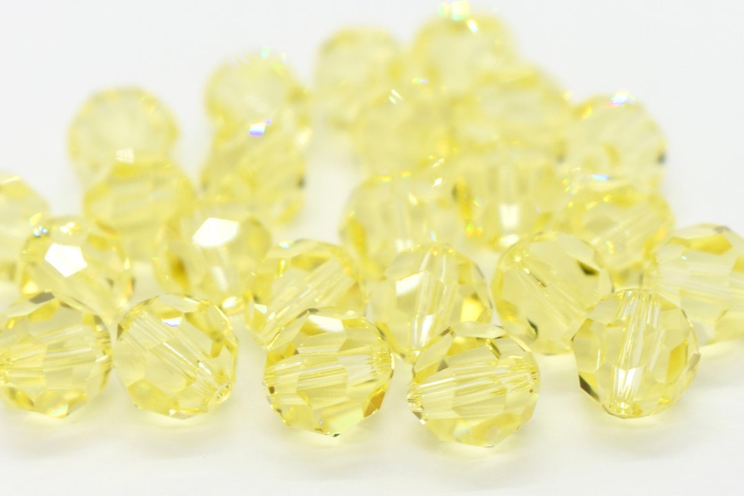 Jonquil 5000 Yellow Swarovski Crystal Round Beads, 4mm 5mm 6mm ...