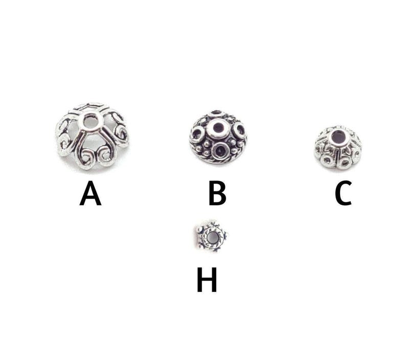 Bead Caps, Pewter, 6mm to 11mm Diameter, Pewter Bead Caps for Jewelry ...