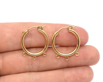 14k Gold Filled Hoop Earrings Infinity Simple Round Ring 12mm - Etsy