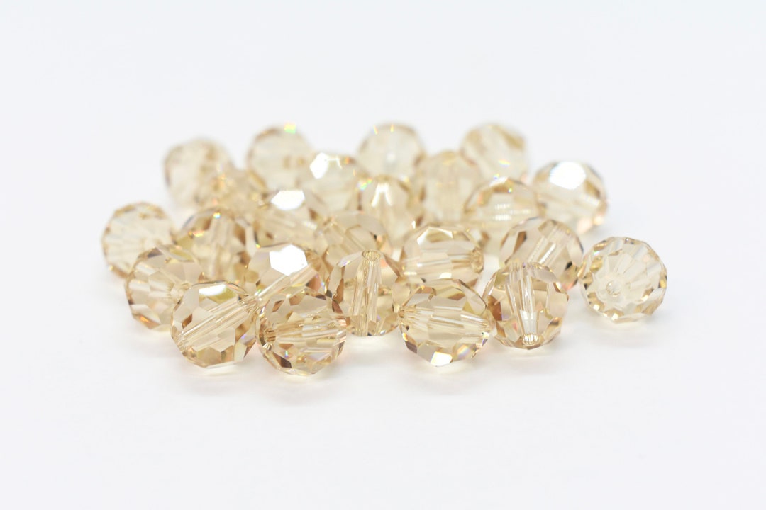 Ceylon Topaz 5000 Swarovski Crystal Round Beads for Bracelets, 6mm 8mm ...