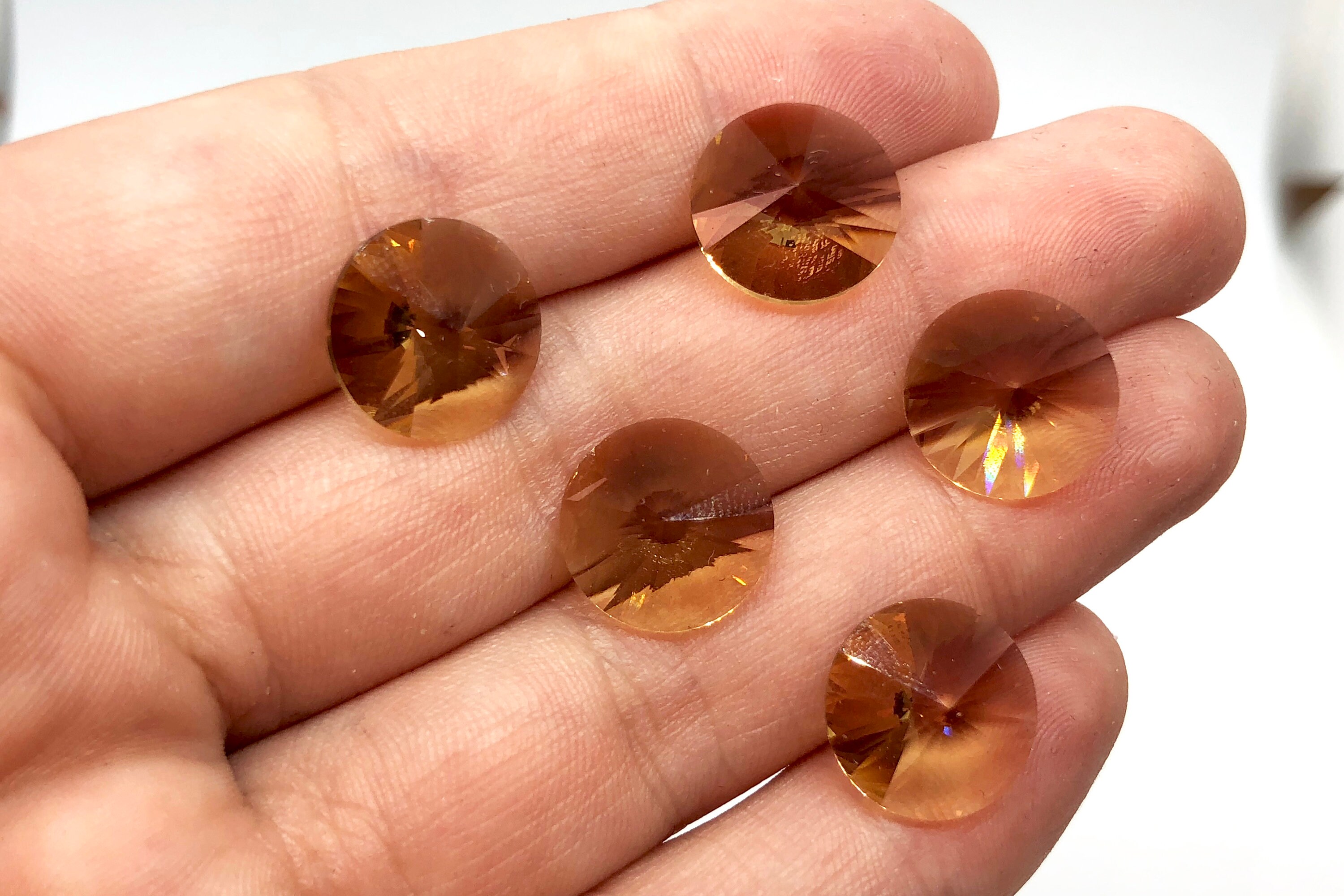 Light Colorado Topaz Tan Swarovski Crystal 1122 Rivoli - Etsy