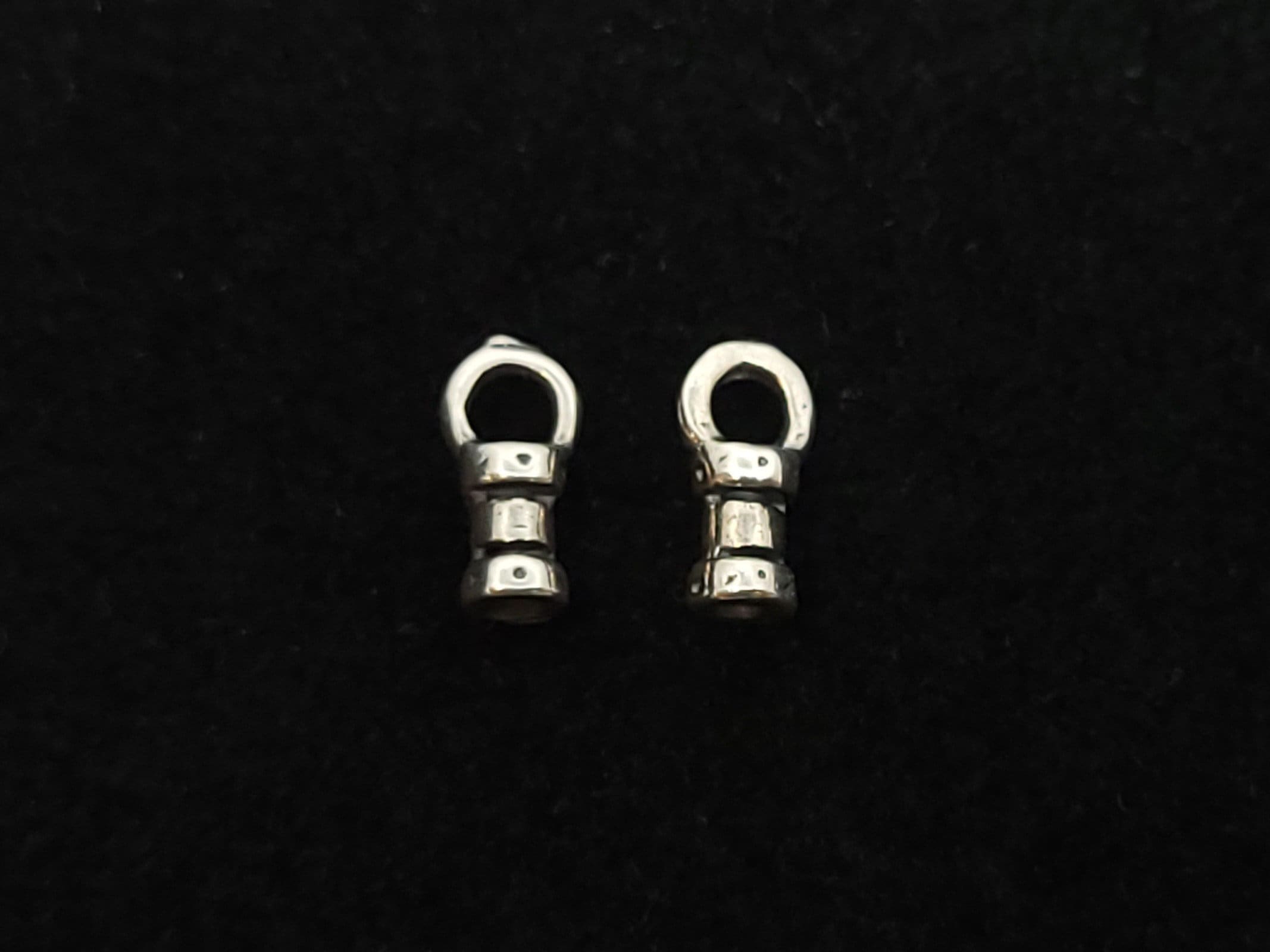 Sterling Silver Fancy End Caps With Loop,fits 0.5mm, 1mm or 2mm Cord ...