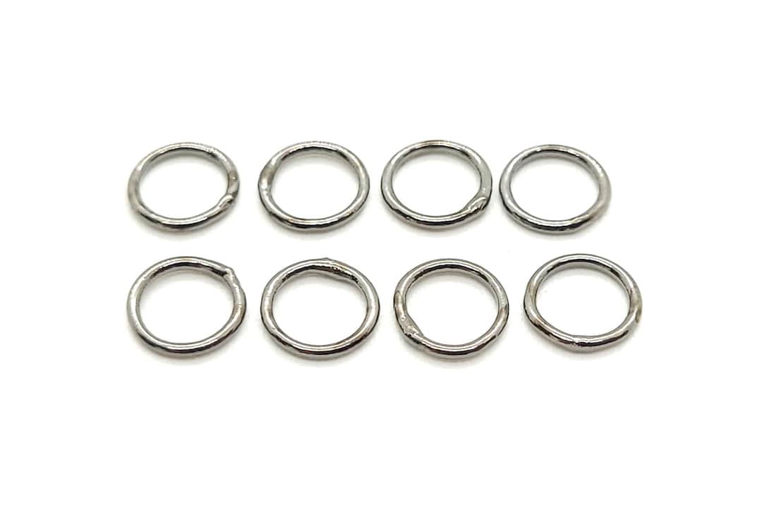 Gunmetal Plated Closed Jump Rings, 6mm, Dark Grey 22 Gauge Closed Jump ...