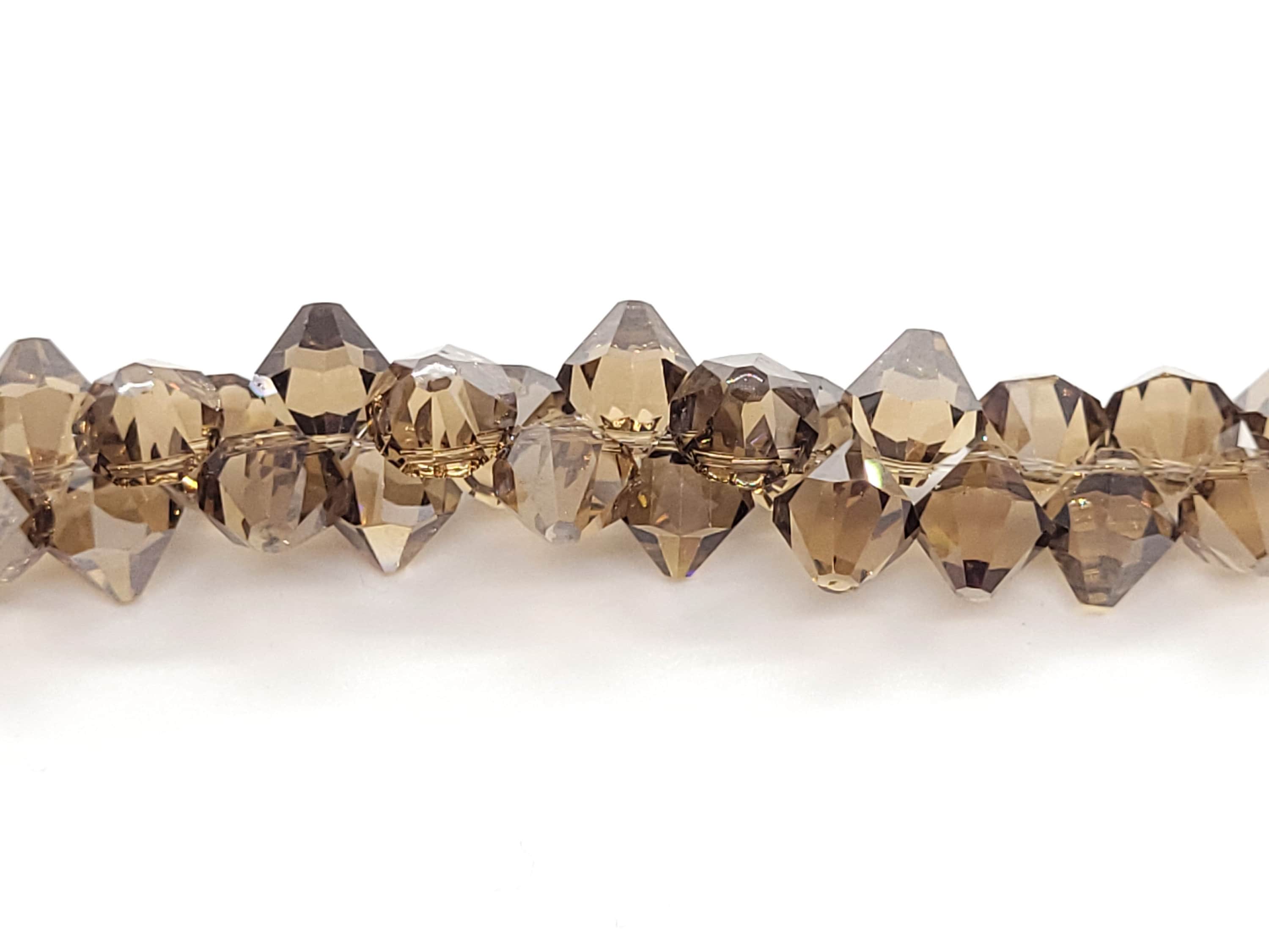 Light Colorado Topaz Satin 6301 Brown Swarovski Crystal Top Drilled ...