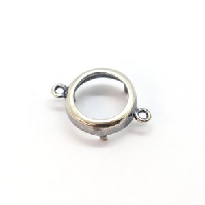 Double Loop Rivoli Setting 12mm Hammered or Smooth Gunmetal, Antique ...