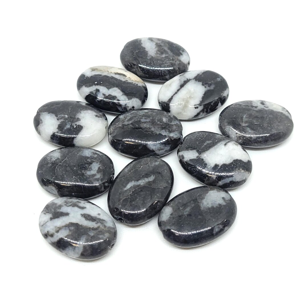 Zebra Jasper / Mexican Zebra Stone,natural A Grade Flat Oval Gemstone ...
