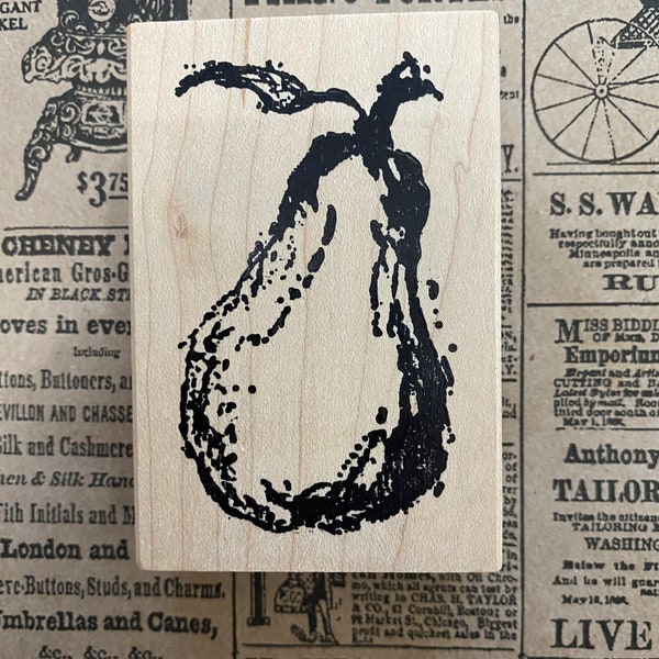 Pear Rubber Stamp - Etsy