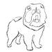 Simple One Line Drawing of Cute Chow Chow Dog, Dog Line Drawing Fine ...