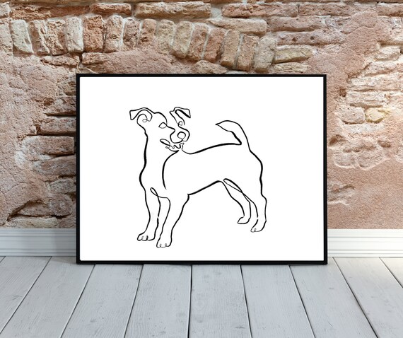 Dibujo De Perro Abstracto Diseño Abstracto Colorido De Perros Stock
