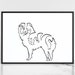 Australian Shepherd Single Line Drawing, Modern Fine Art Print, Gift ...