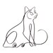 Cat Line Drawing Digital Download, Cat Line Drawing Prints, Abstract ...