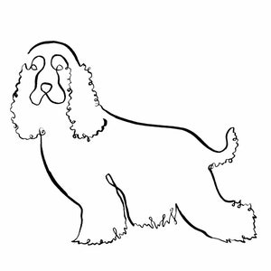 Cocker Spaniel Line Art Print: Modern Minimalist Dog Portrait (digital ...