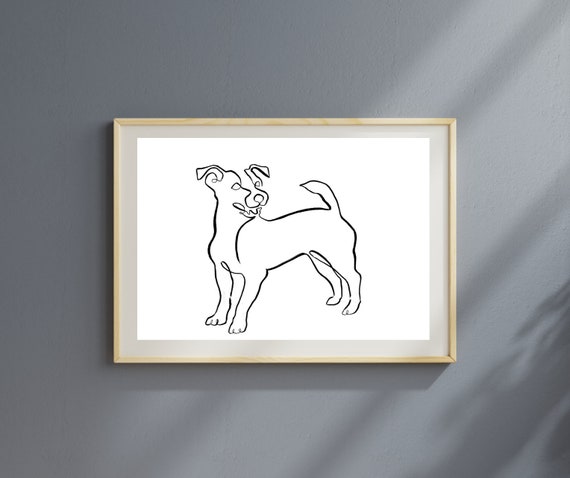 Dibujo De Perro Abstracto Diseño Abstracto Colorido De Perros Stock