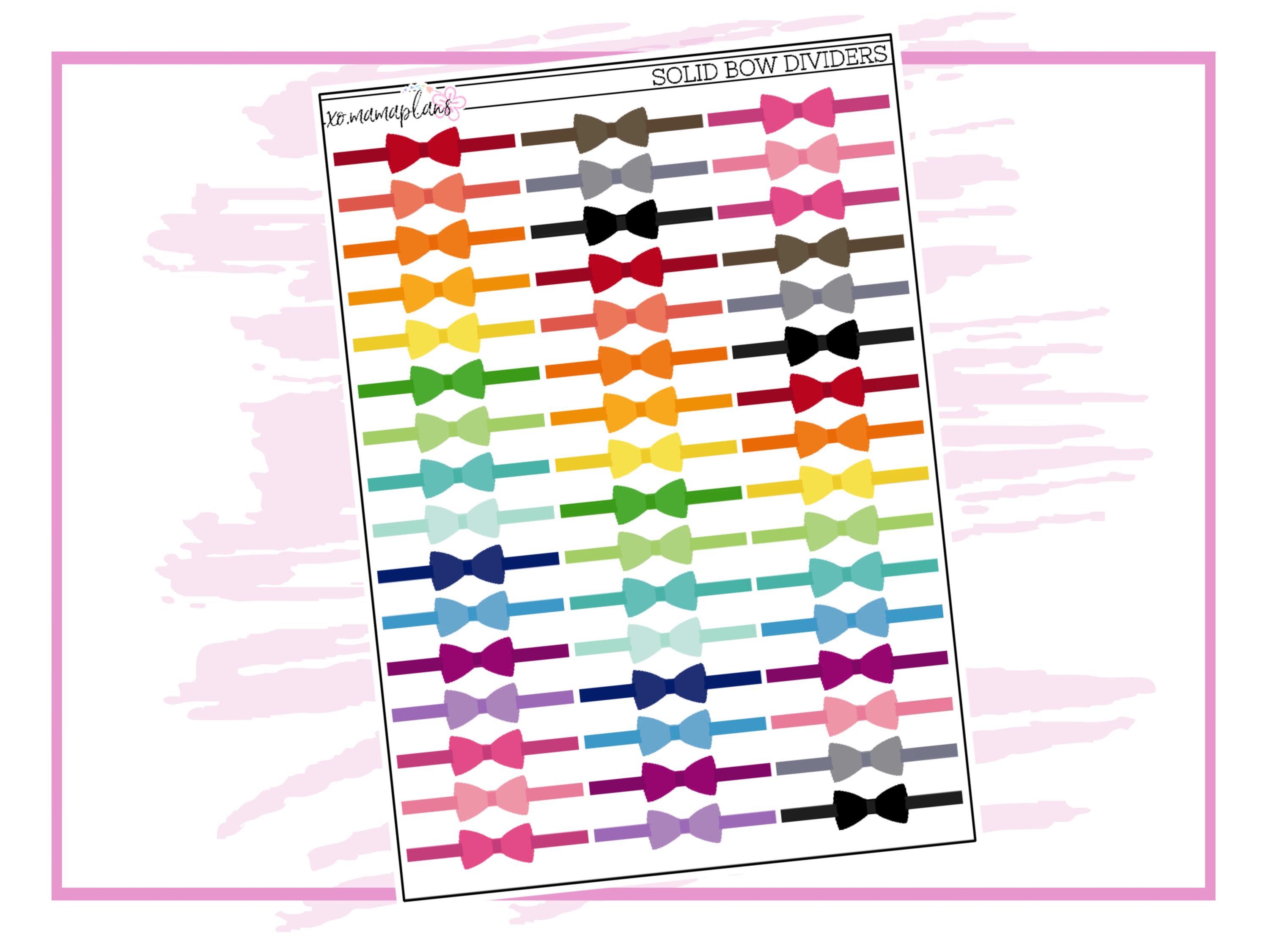 Bow Divider | Planner Stickers - Etsy