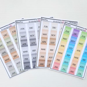 Mamas Minis - Tini Month Tabs | Planner Stickers - Etsy