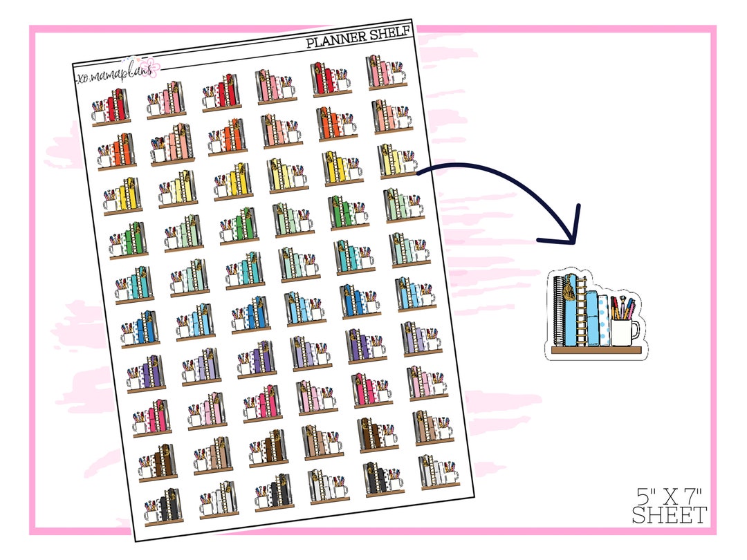 Planner Shelf | Planner Stickers - Etsy