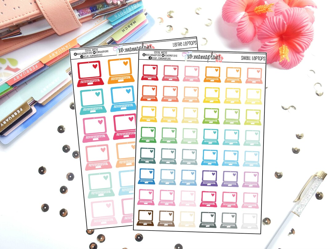 Laptop Planner Stickers Perfect for Any Planner - Etsy