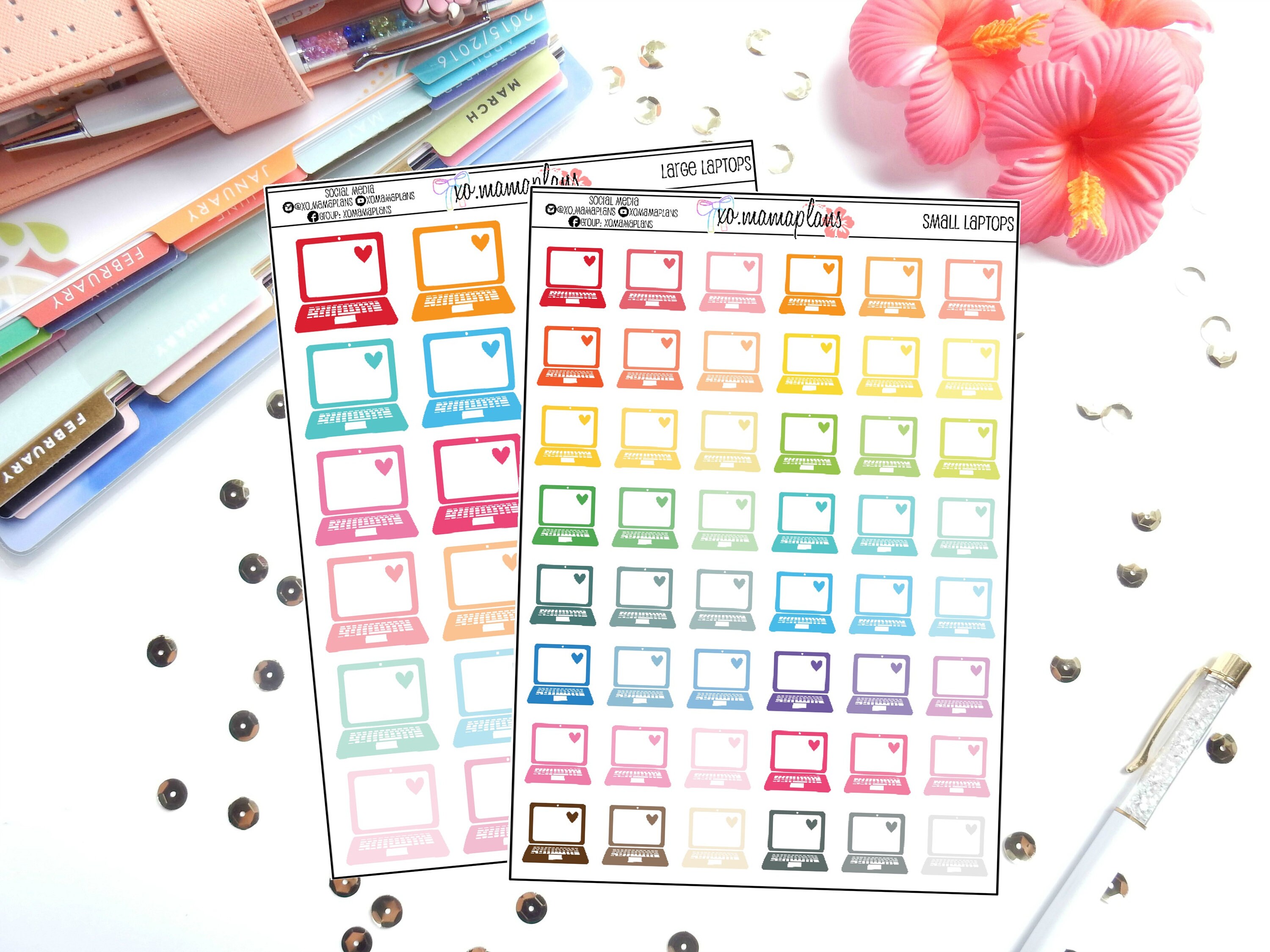 Laptop Planner Stickers Perfect for Any Planner | Etsy