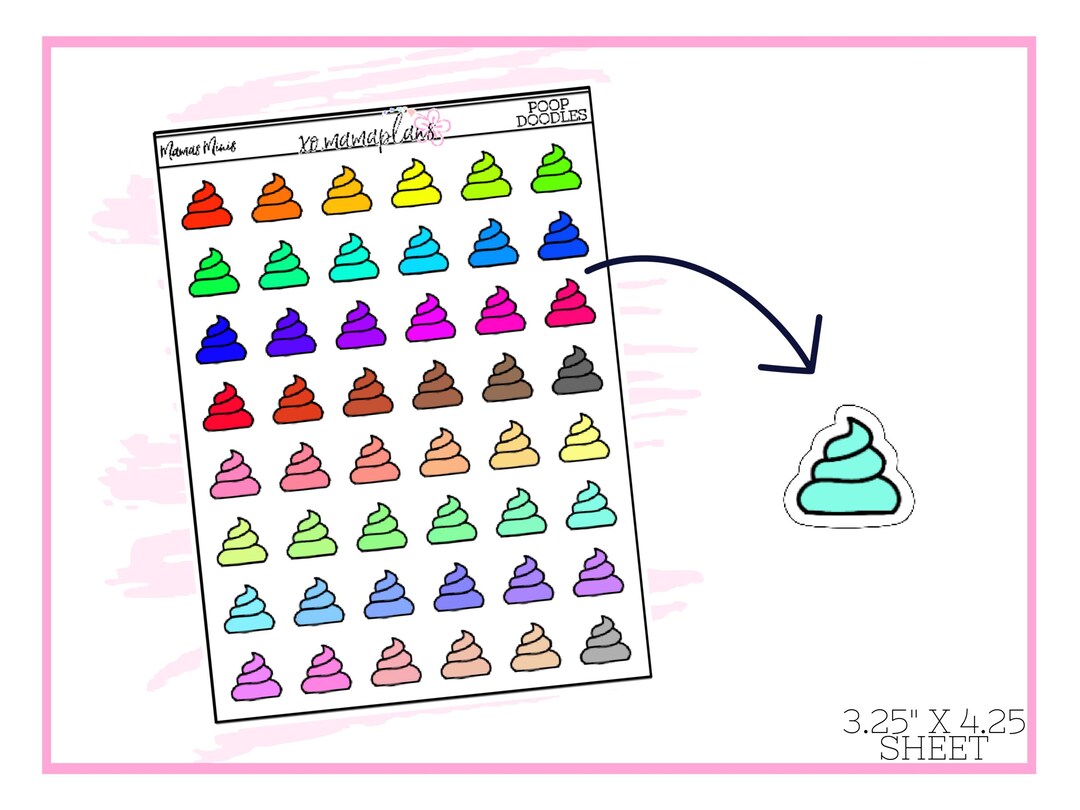 Mamas Minis - Poop Doodle | Planner Stickers - Etsy