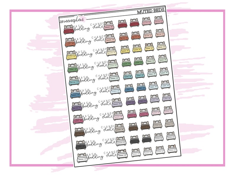 Bed Icons | Planner Stickers - Etsy