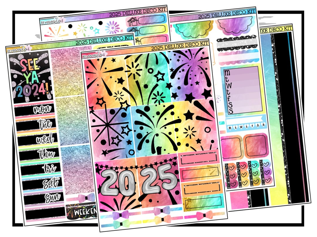 2025 Deluxe Deco Kit | Weekly Planner Sticker Kit - Etsy