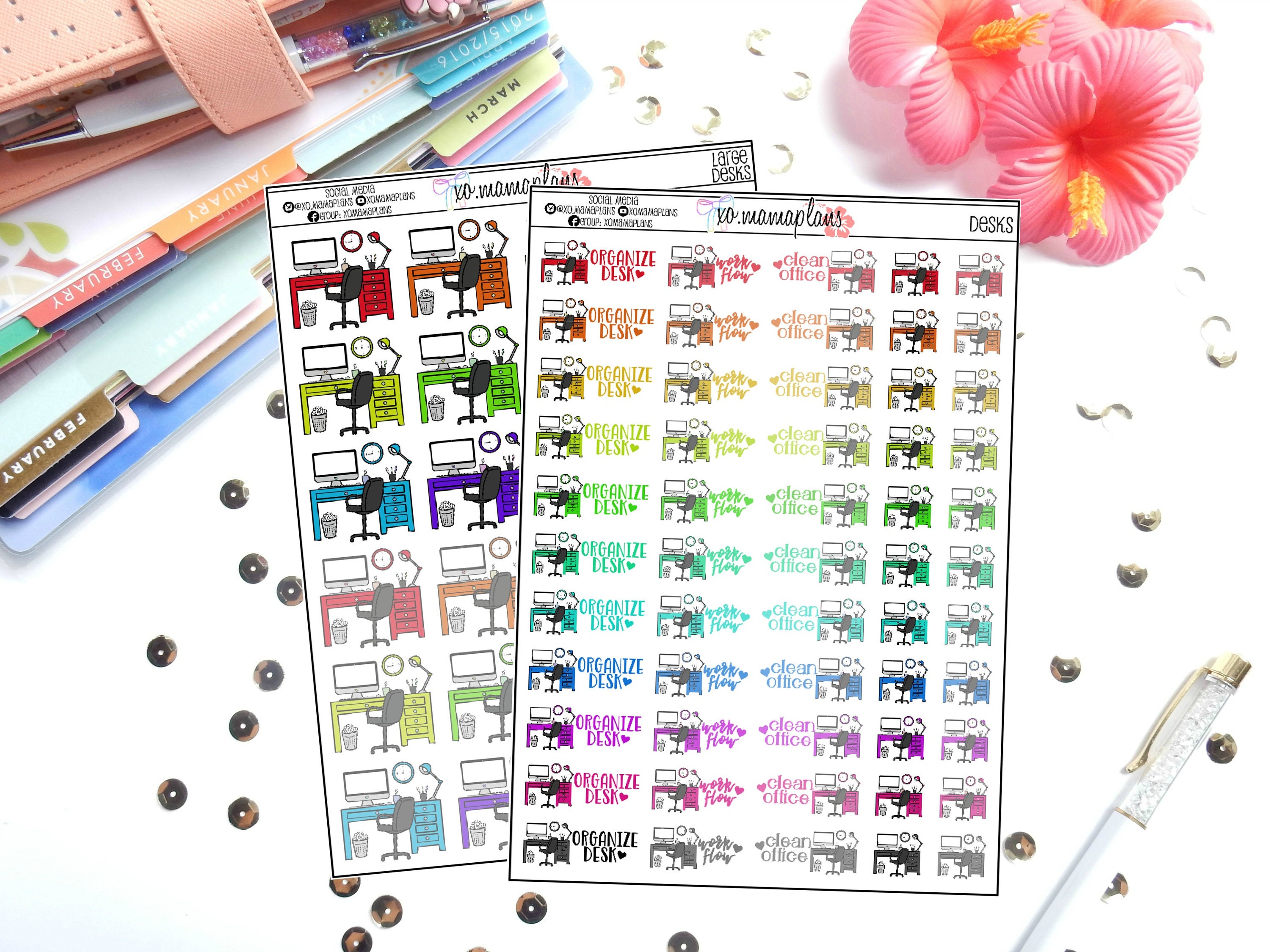 Desk/office Planner Stickers Perfect for Any Planner - Etsy