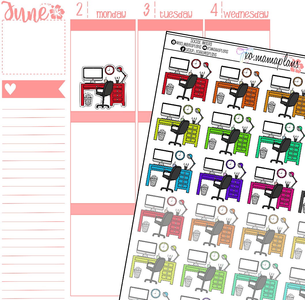 Desk/office Planner Stickers Perfect for Any Planner - Etsy