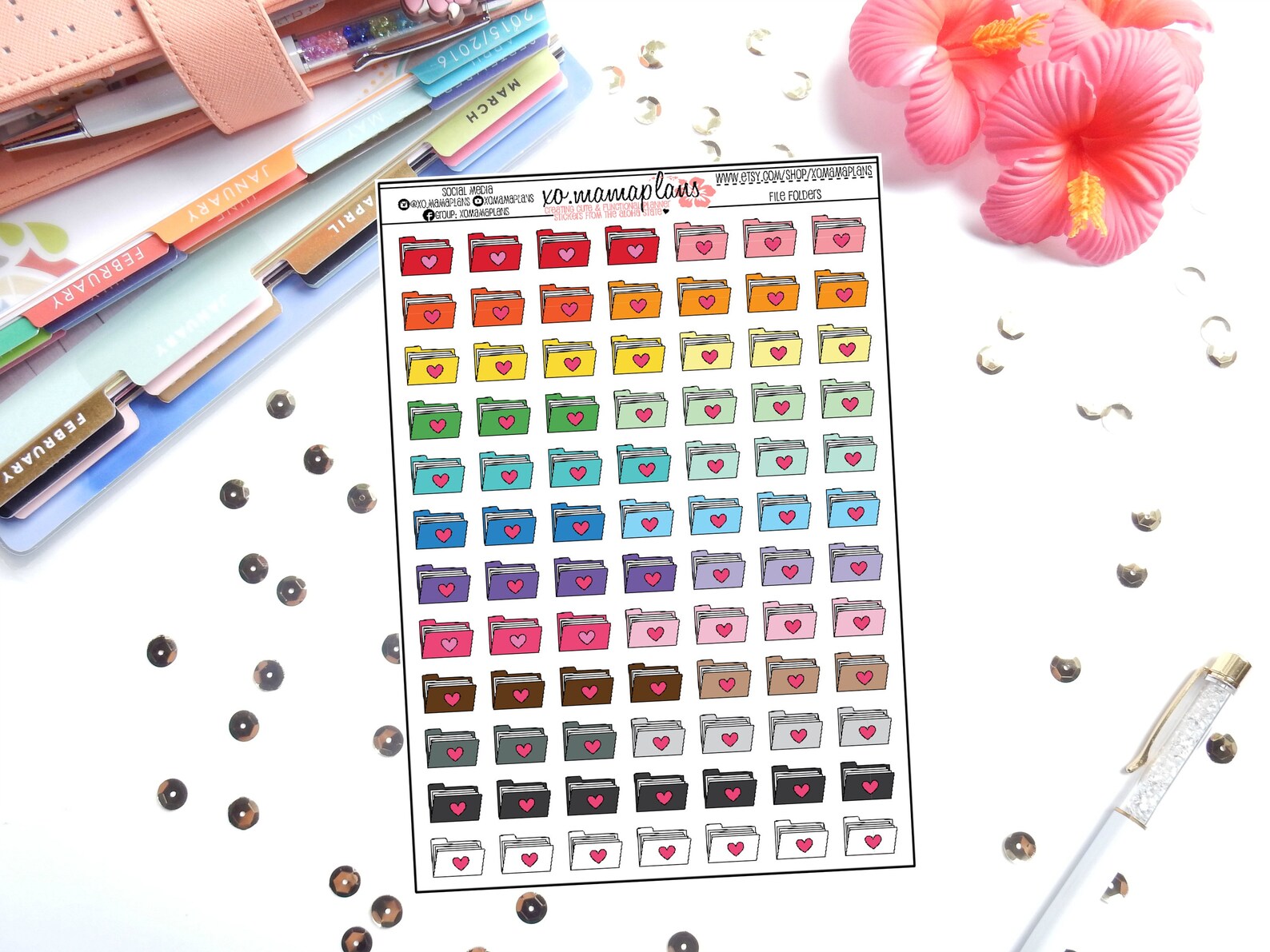 File Folder Stickers Perfect for Any Planner - Etsy