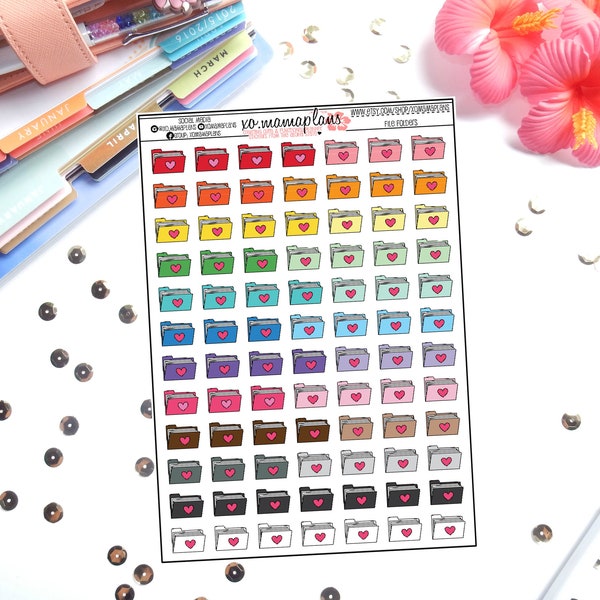 File Folder Stickers - Etsy