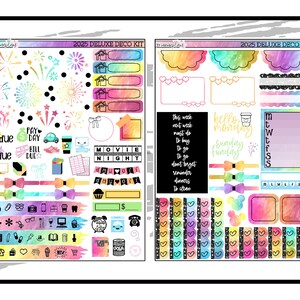 2025 Deluxe Deco Kit Weekly Planner Sticker Kit - Etsy