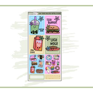 Ono Kine Snacks Deluxe Deco Kit | Planner Sticker Kit - Etsy