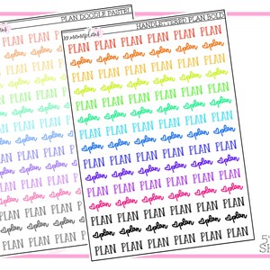 Handlettered Plan | Planner Stickers - Etsy