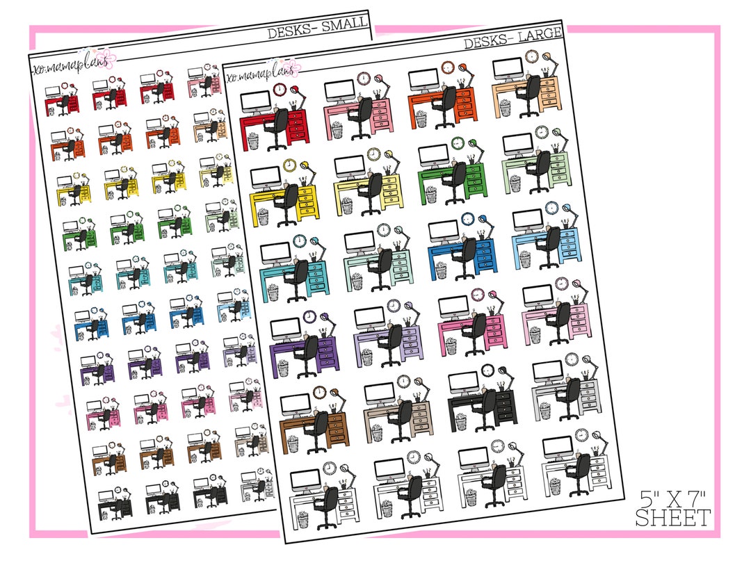 Desks | Planner Stickers - Etsy