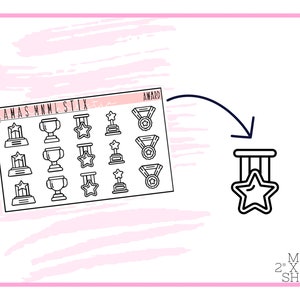 MNML STIX- Minimal Black Icons 8 | Clear Matte Planner Stickers - Etsy