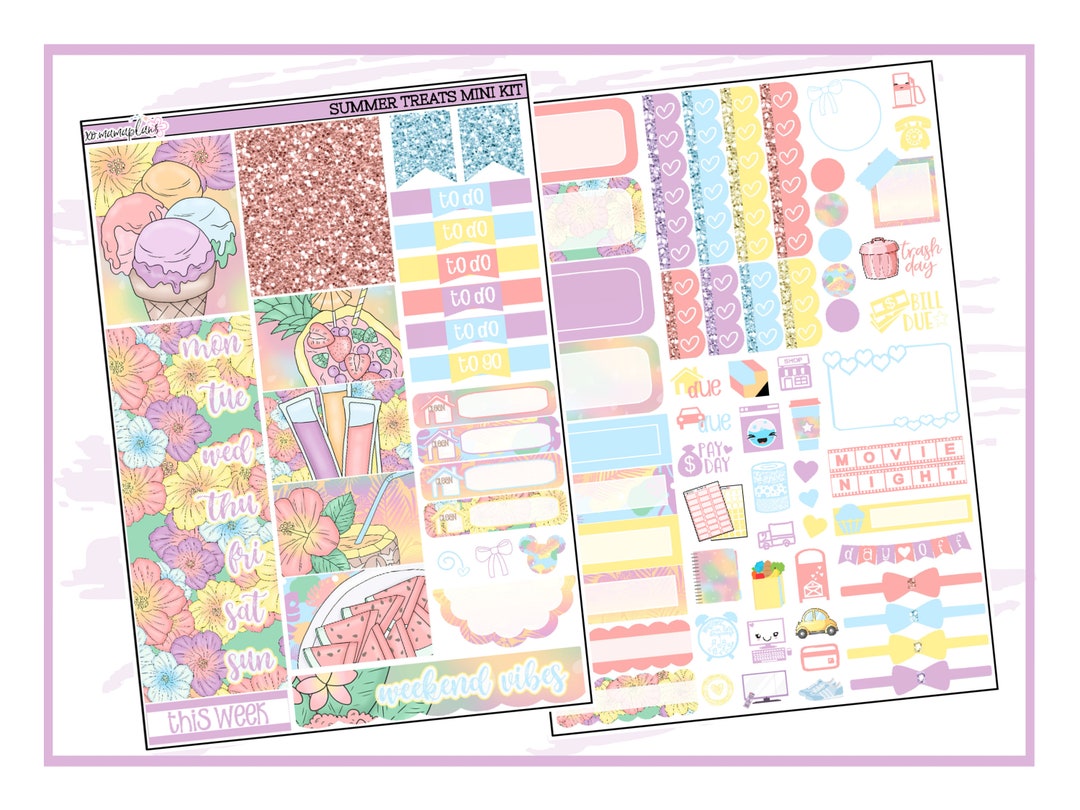 Summer Treats Mini | Planner Sticker Kit - Etsy