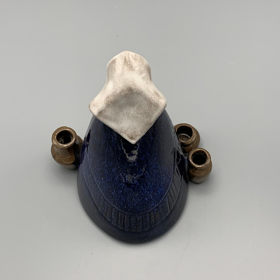 Vintage JIE Pottery Sweden Blue Ceramic Woman Figurine With 3 Water ...
