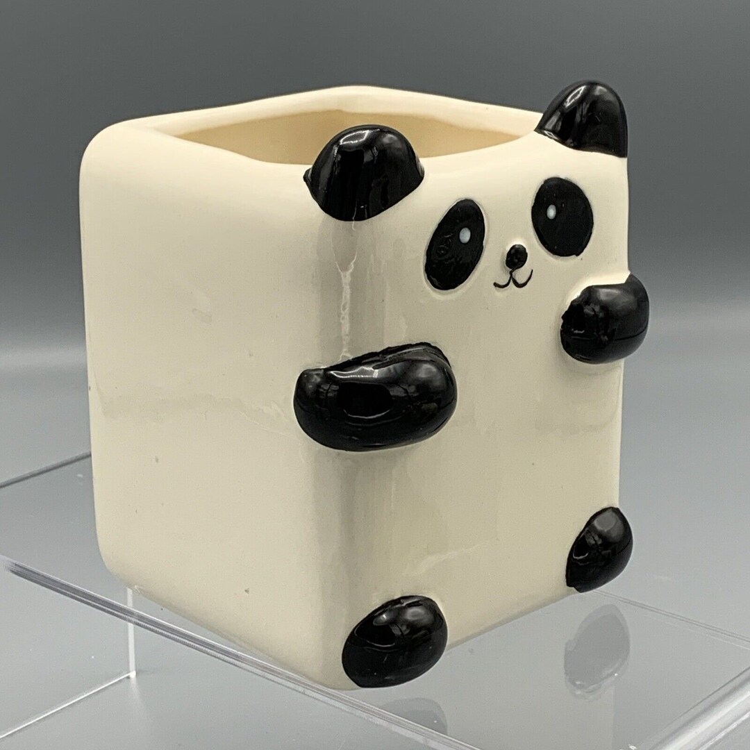 Panda Bear Flower Pot 3D Plant Succulent Ceramic Planter Vase Home ...