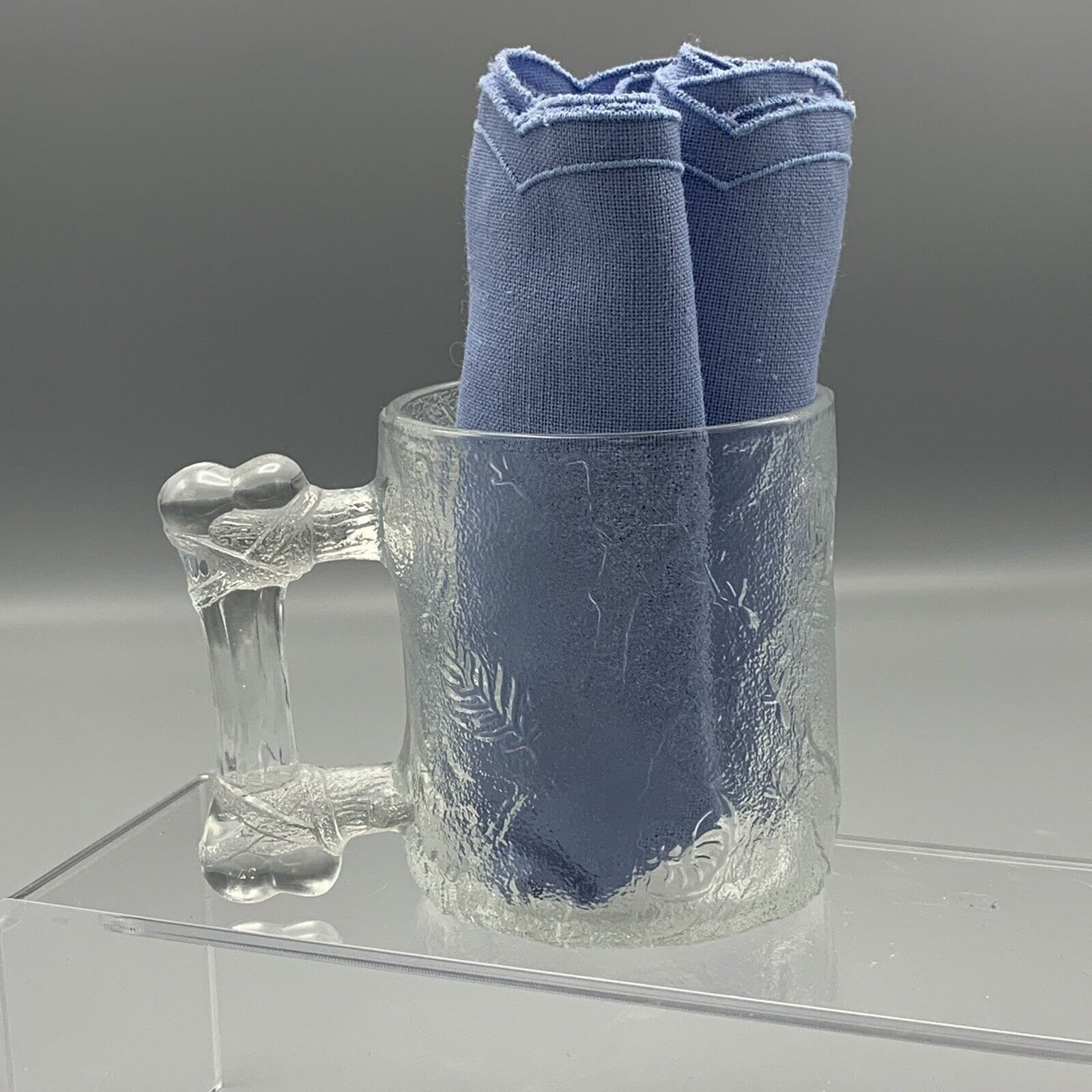 Mcdonalds 1993 the Flintstones Glass Pre Dawn Mug Bone Handle Etched ...