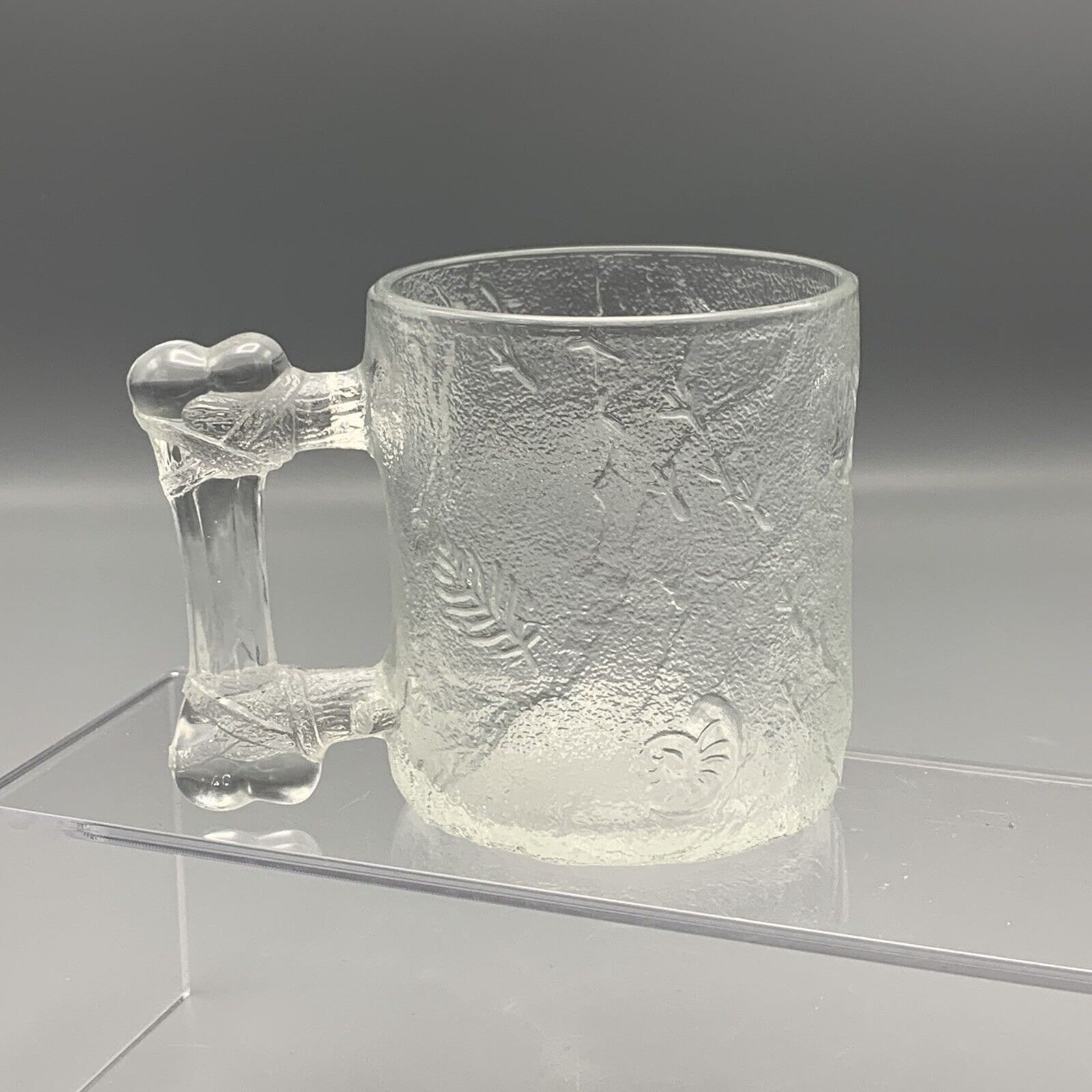 Mcdonalds 1993 the Flintstones Glass Pre Dawn Mug Bone Handle Etched ...
