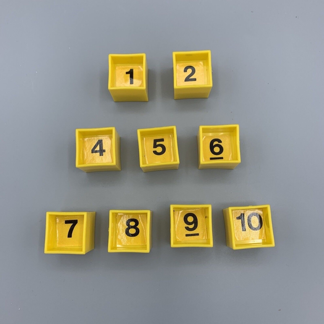 Tupperware Toys Replacement 9 Yellow Blocks #1340 Vintage Numbers FOR ...