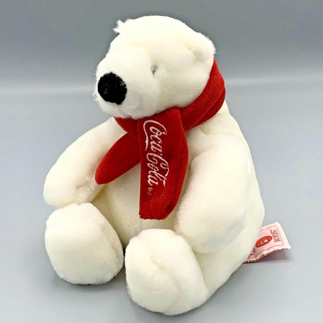 Coca Cola Polar Bear Presented by Boyds Coke Soft Plush Teddy Bear 6.5 ...