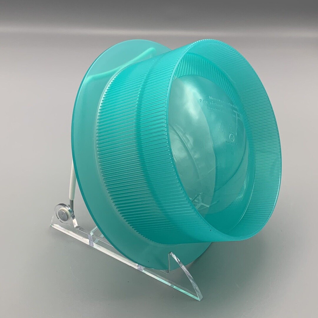 Vtg 6.5 Tupperware Microwavable Acrylic Hard Plastic Dip Soup Bowl Aqua ...